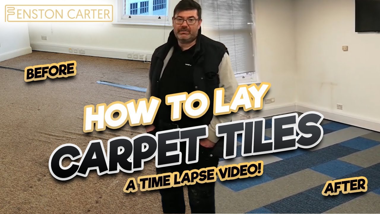 How to install carpet tiles (time lapse video guide) - YouTube
