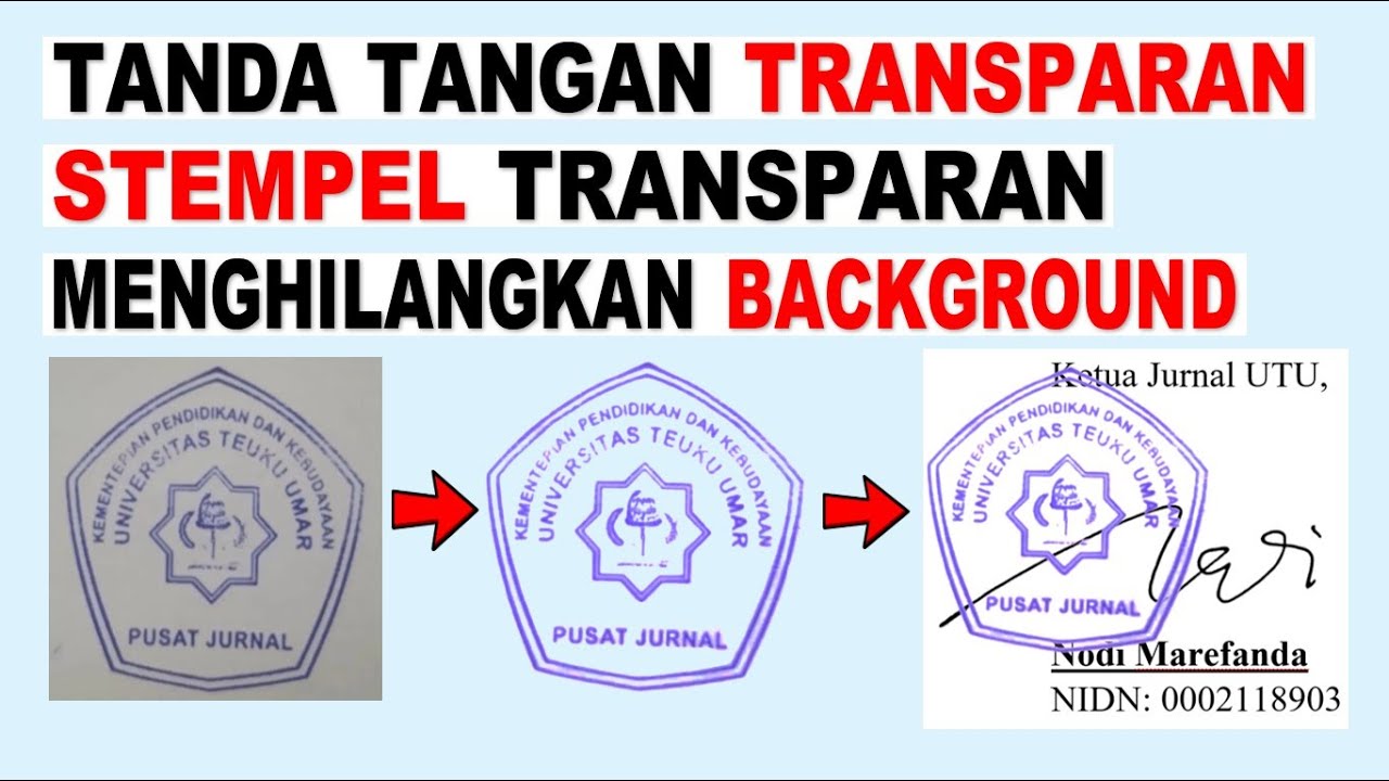 CARA MEMASUKKAN STEMPEL DAN TANDA TANGAN DI WORD AGAR TRANSPARAN - YouTube