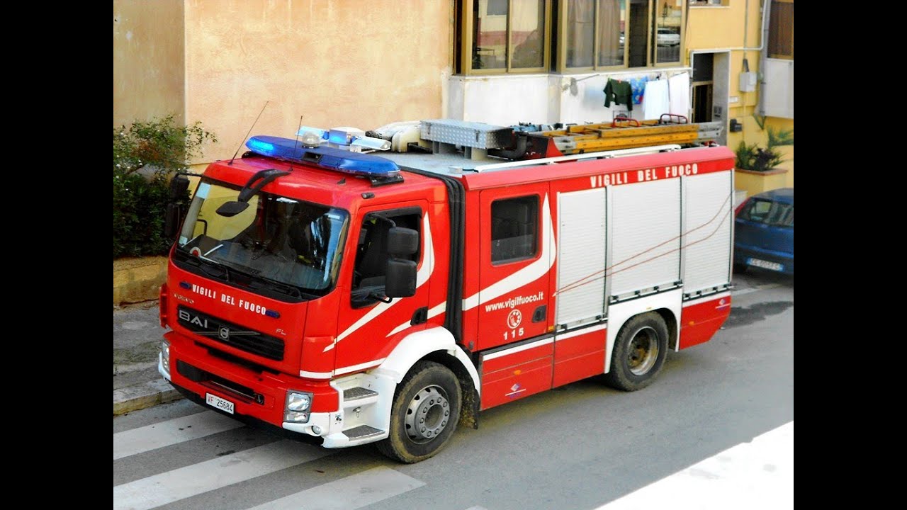 Volvo FL 280 BAI dei Vigili del Fuoco di Marsala TP - YouTube