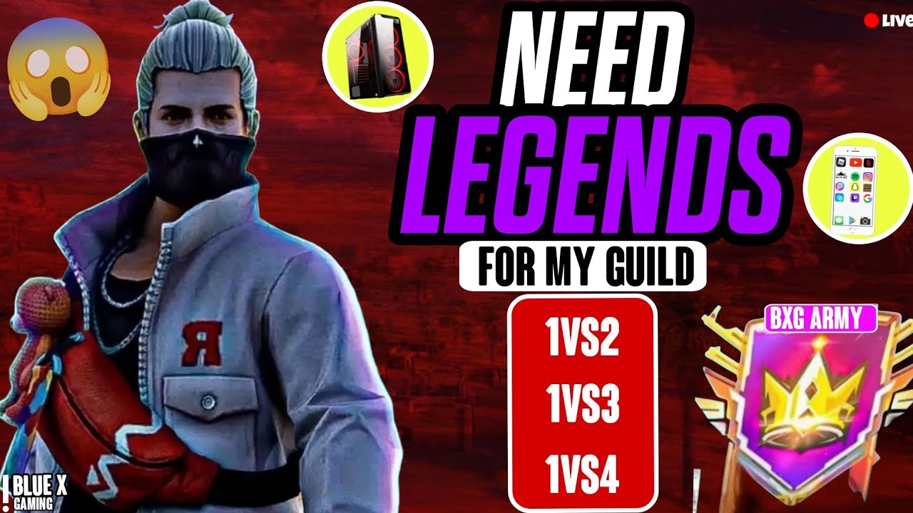 BLUE X GAMING ll NEED LEGENDS ll GUILD TRIALS ll 1VS2 1VS3 1VS4 ll # ...