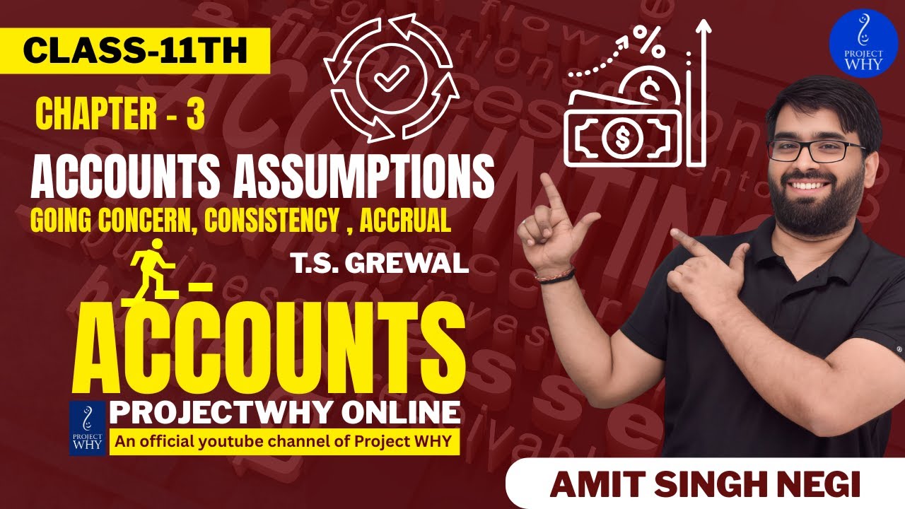 Acc. Assumptions (Going concern , consistency , Accrual)| Class 11th ...