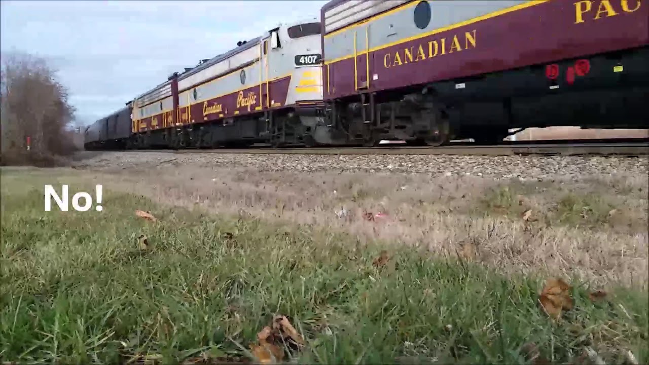 CP Executive Train with 4 F Units (and a fail) - YouTube