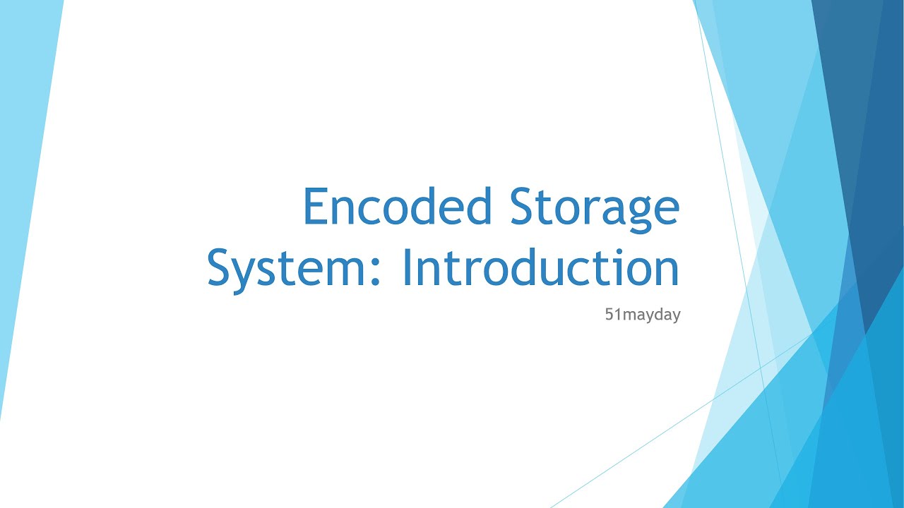 Demonstration Encoded Storage System: Introduction - YouTube