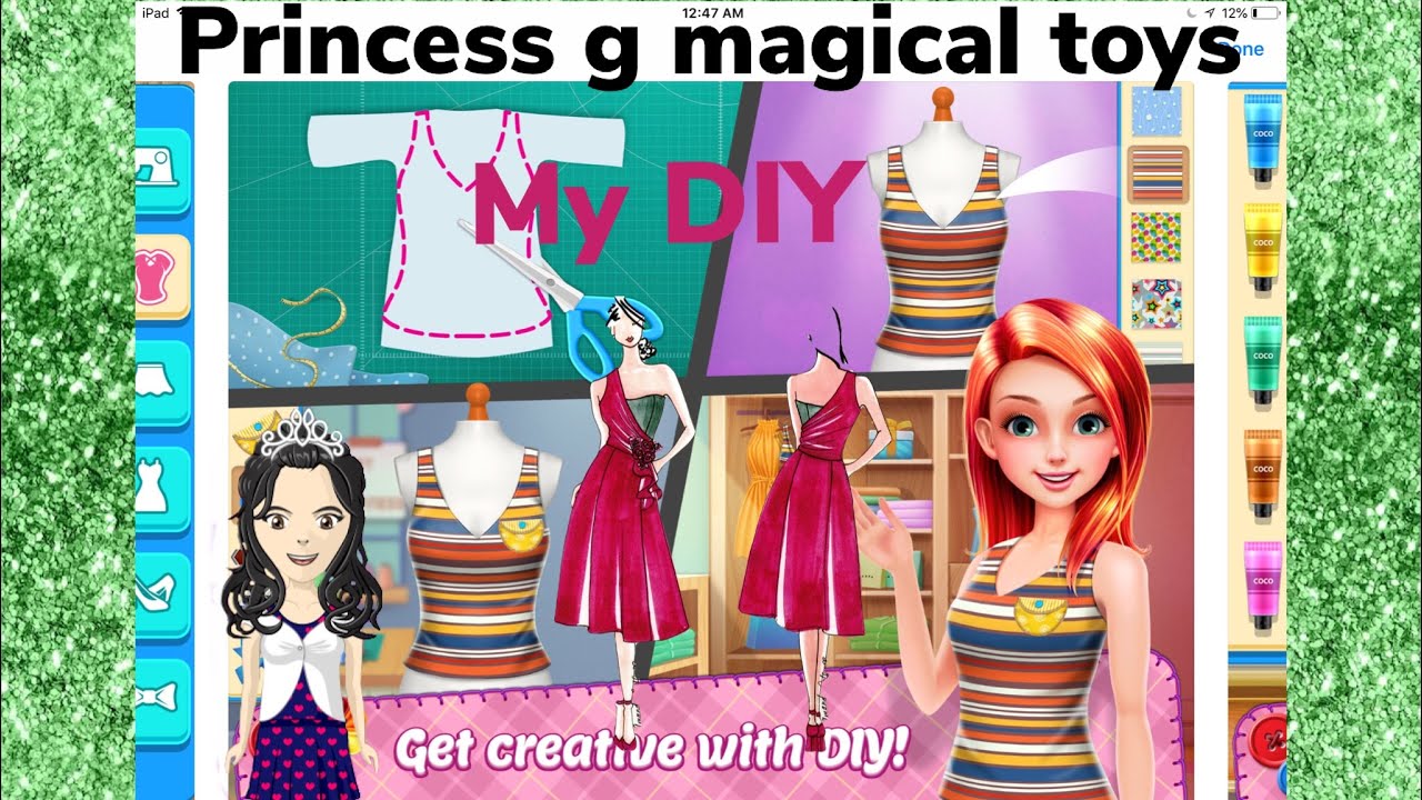 My DIY fashion game princess - YouTube