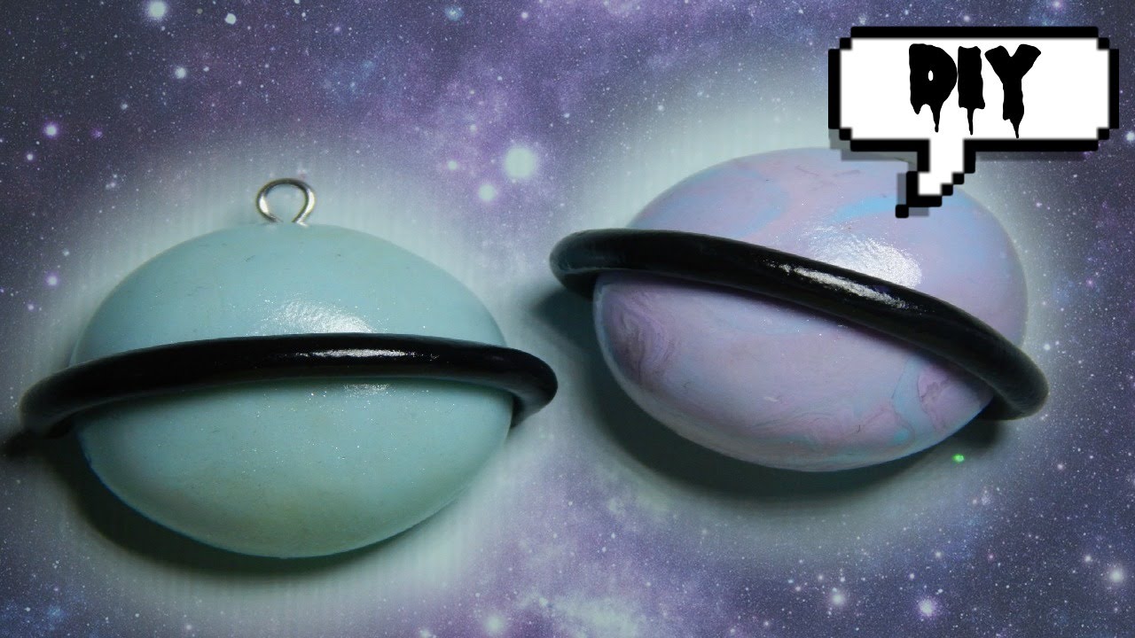 DIY: Pastel Goth Planet Polymer clay - YouTube