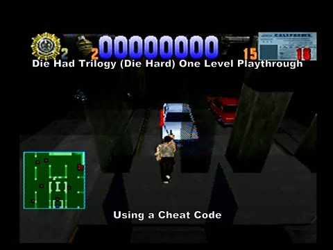 Die Hard Trilogy Level One Playthrough using a Sega Saturn Cheat Code ...