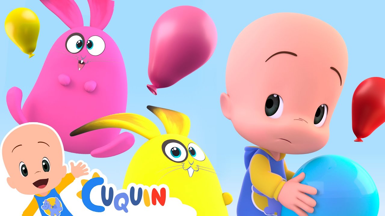 Balloons, Bunnies and colors | Cleo & Cuquin Educational Videos for ...