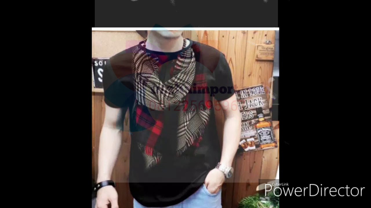 Kaos cowok Sorban 3D syal keren banget hitam terbaru - YouTube