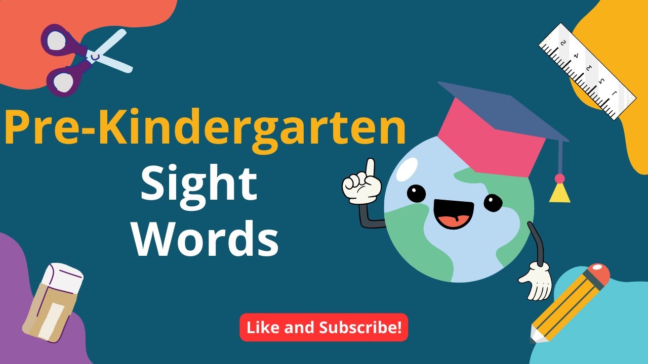 Pre K Sight Words - YouTube