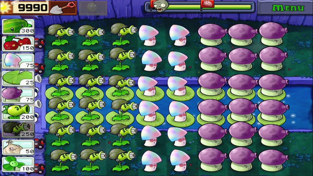 Plants vs Zombies • Adventure Fog Level 1 • Full Walkthrough HD - YouTube