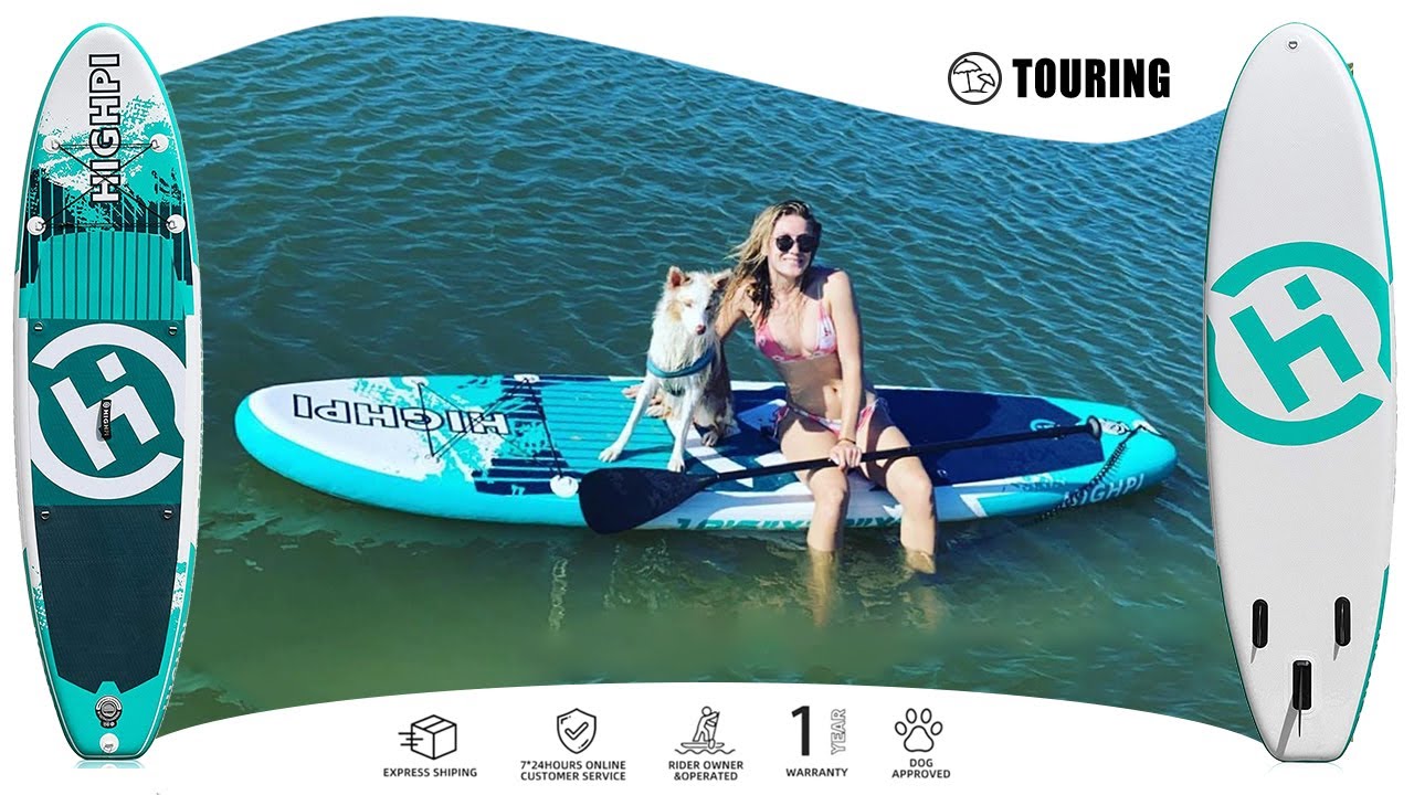 Highpi Inflatable Stand Up Padddle Board - Yoga Challenger. Float Your ...