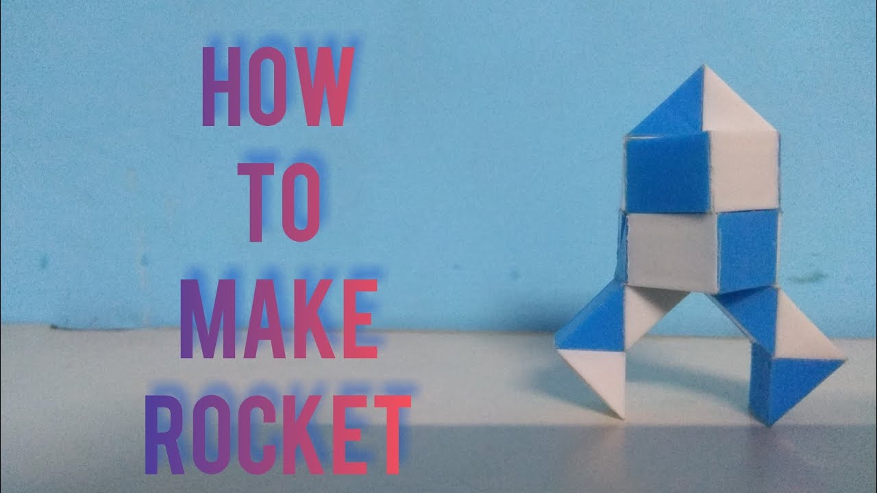 How to make rocket with snake cube easy tutorial smiggle snake puzzle ...