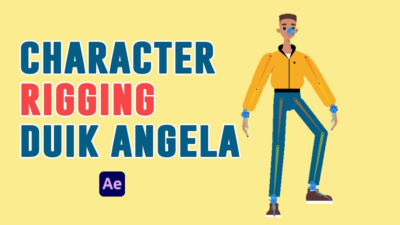 CHARACTER RIGGING BY USING DUIK ANGELA PLUGIN - YouTube