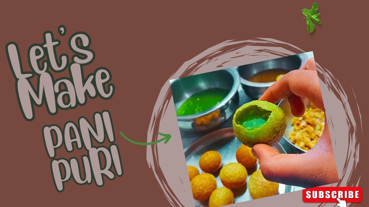 Pani Puri Recipe | let's make pani puri | Easy - YouTube