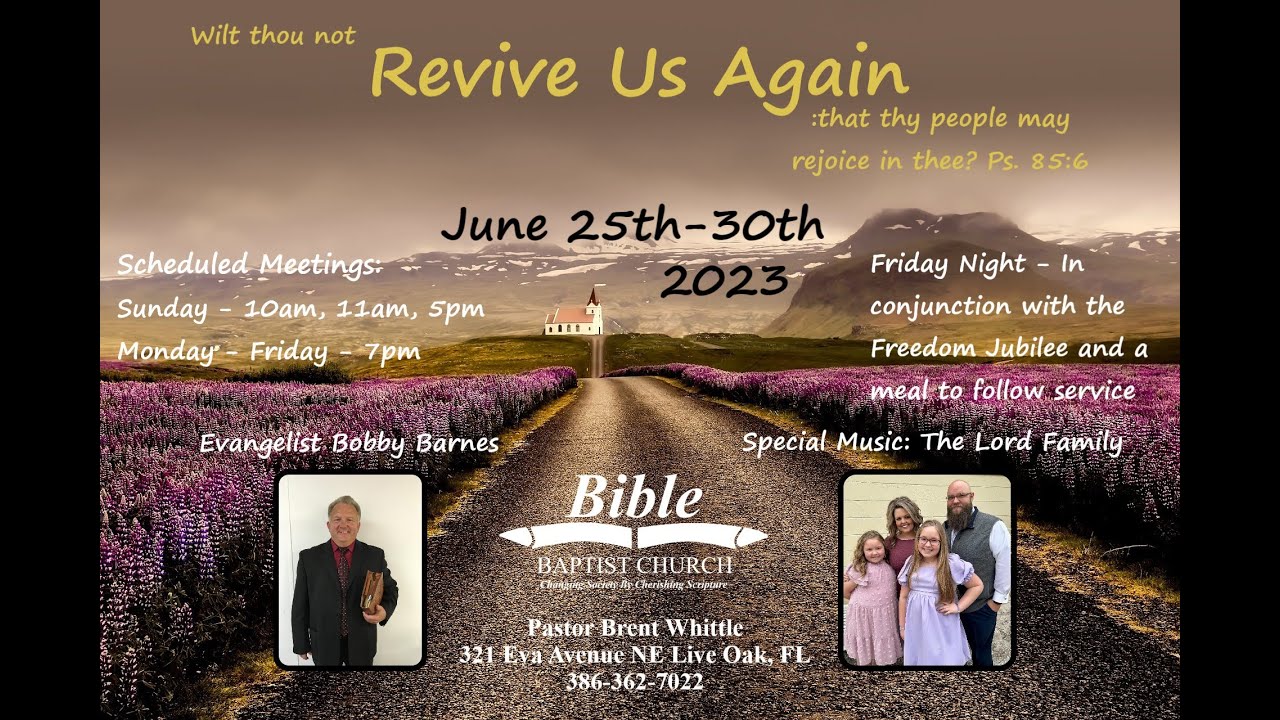 Revival Meeting - Evangelist Bobby Barnes - Sunday Morning - YouTube