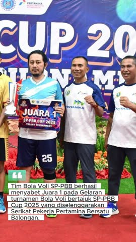 Tim Bola Voli SP-PBB Berhasil Menyabet Juara 1 pada Gelaran Turnamen ...