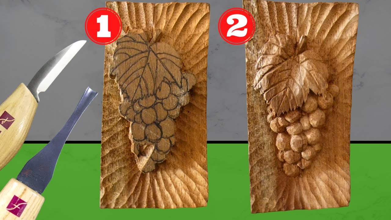 From Wood to Wine: Carving a Grape Bunch With Knives and Chisels - Wood ...