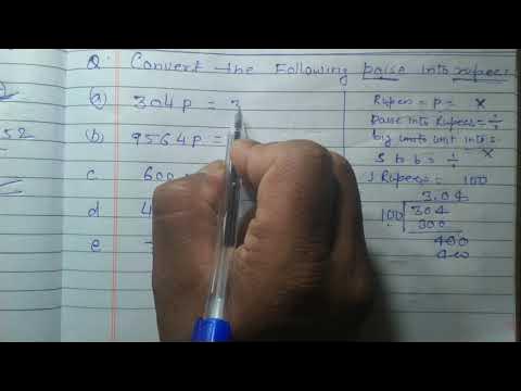 Convert the following paise into Rupees - class 3 - YouTube