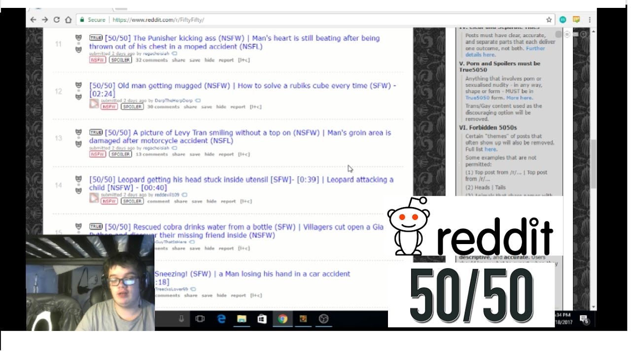 Reddit 50/50 Challenge - YouTube