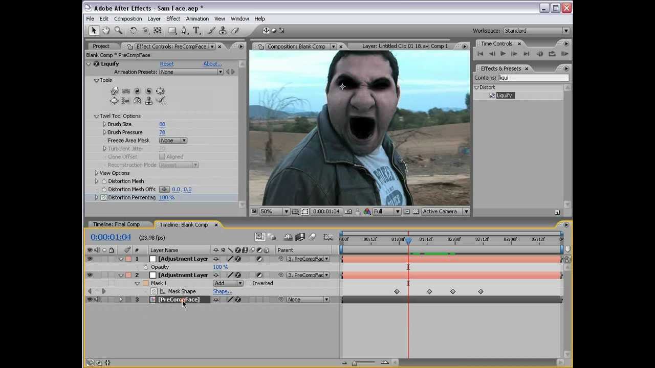 After Effects Tutorial 43. Demon Face Warp - YouTube