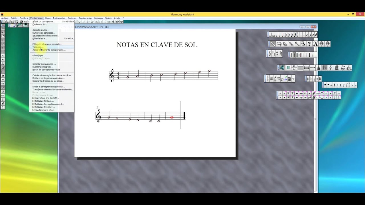 Notas en clave de sol. Videoteoría. Lectura musical. - YouTube
