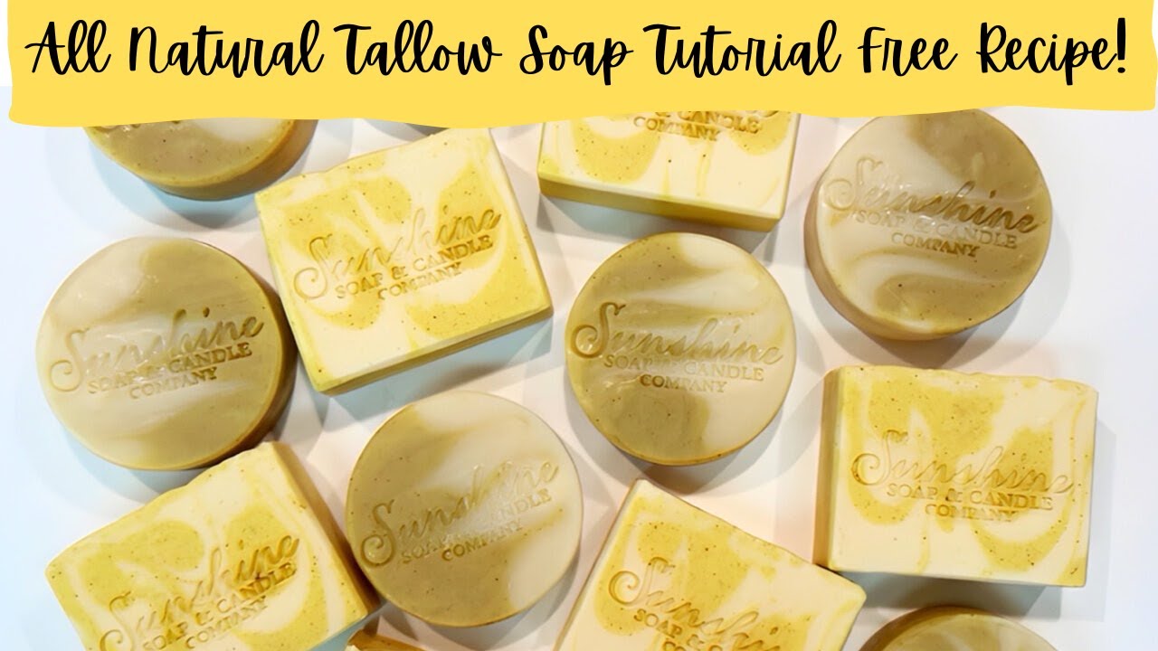 ALL NATURAL TALLOW SOAP~ RECIPES INCLUDED (Step By Step Soap Making ...