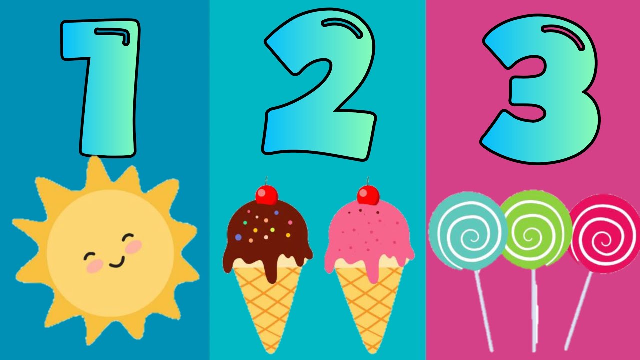 Learn and count numbers 1 to 10 with Happy brain kids learning - YouTube
