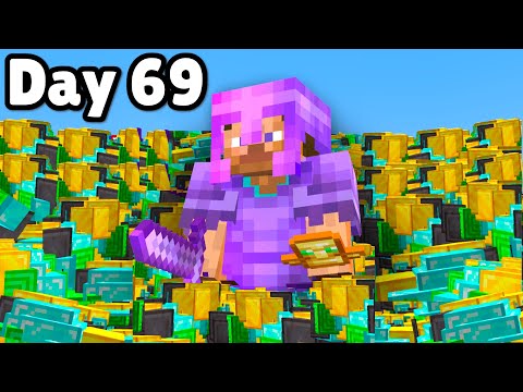 How Rich Can You Get in 100 Days of Minecraft Hardcore?