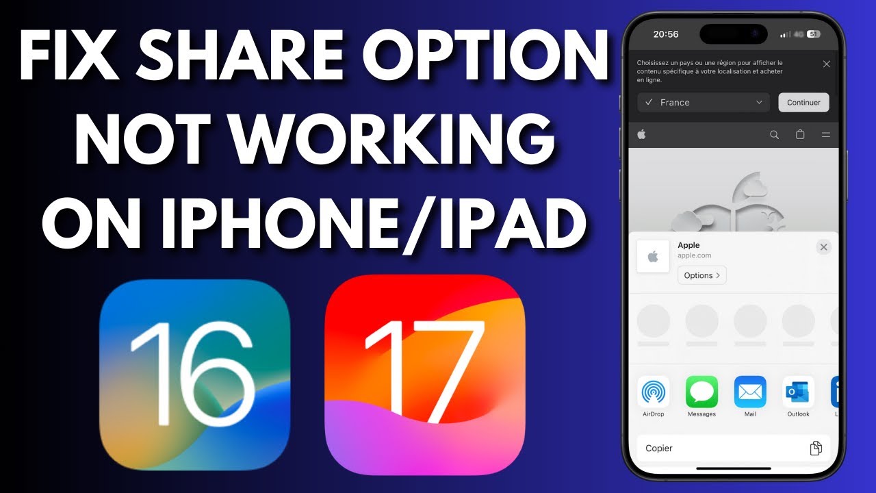 How To Fix iPhone Share Option Is Not Working On iPhone/iPad - YouTube