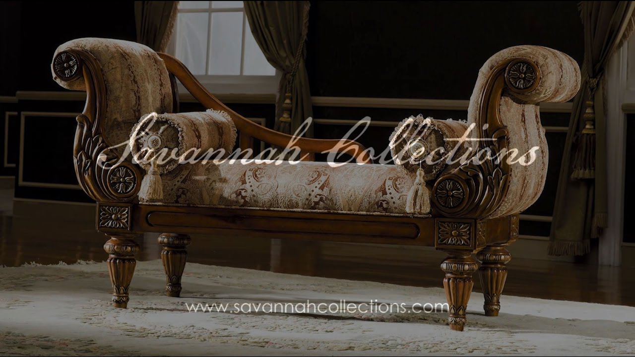 European Furniture Bench by Savannah Collections - Hickory Chair - YouTube