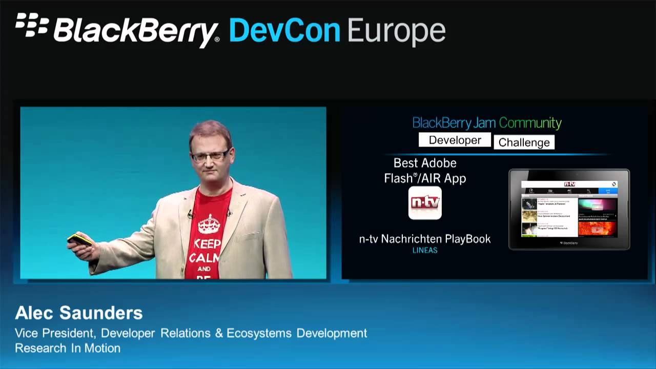 Alec Saunders Keynote at BlackBerry DevCon Europe - YouTube