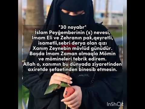 Xanim Zeynəbin Mövludu Münasibətilə təbrik edirik 2022