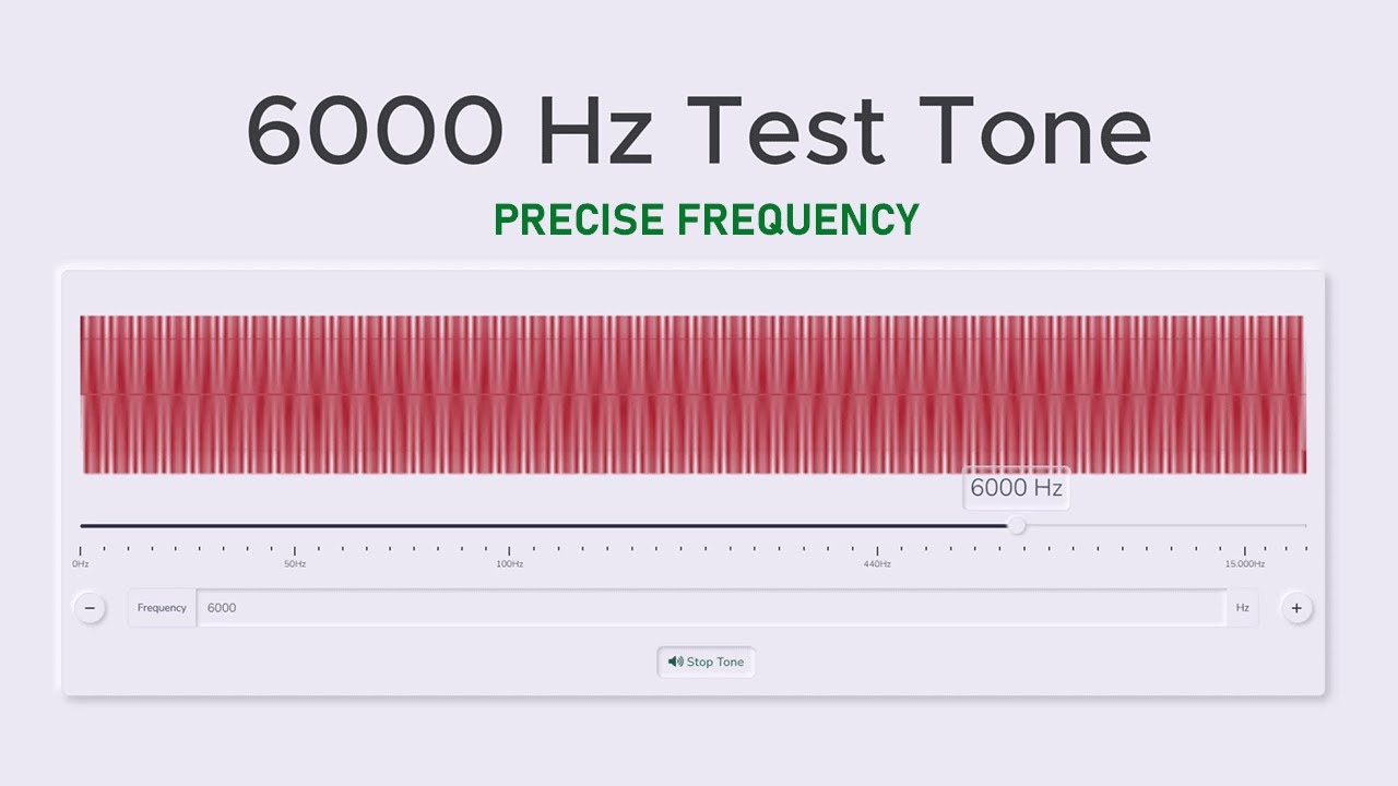 6000 Hz Precise Test Tone, Sine Wave Sound - YouTube
