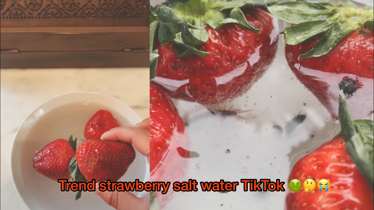 Is it real? strawberry in salt water - YouTube