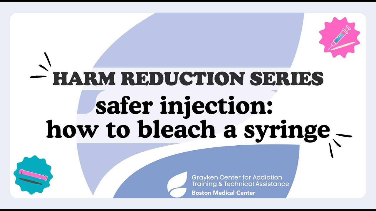 Safer injection: How to bleach a syringe - YouTube
