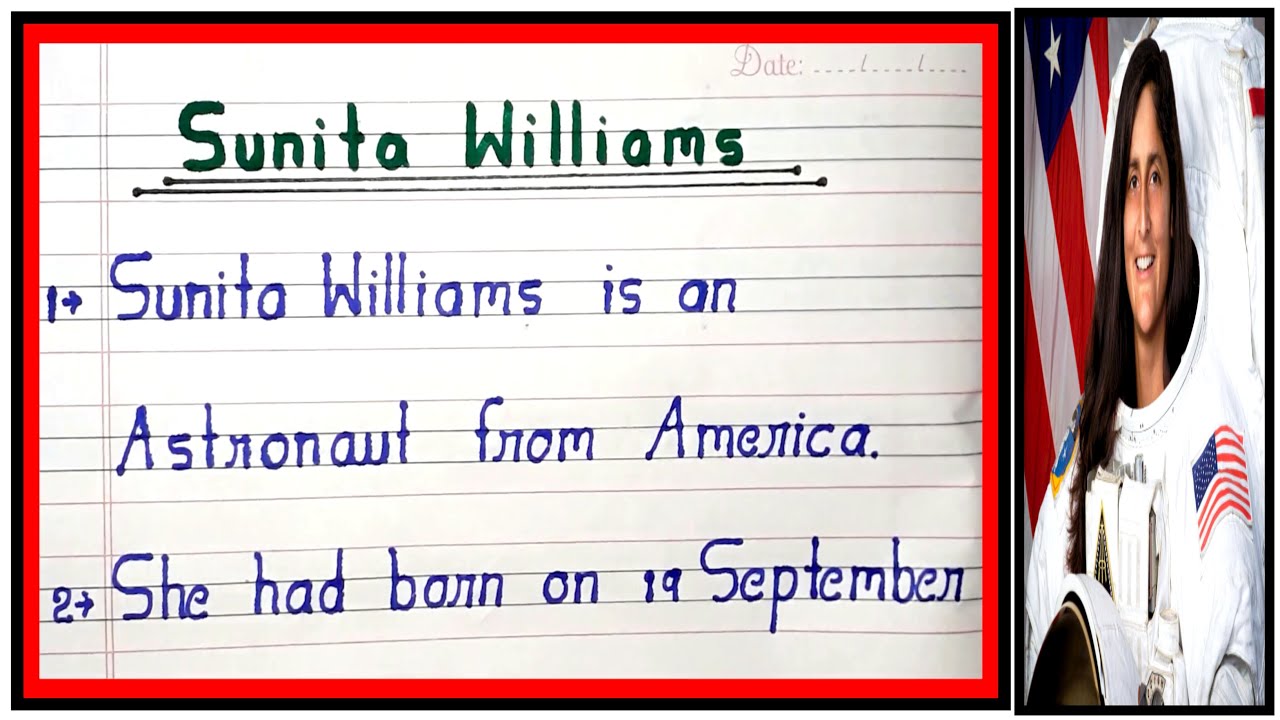 Essay on Sunita Williams in English | 10 Lines on Sunita Williams | Few ...