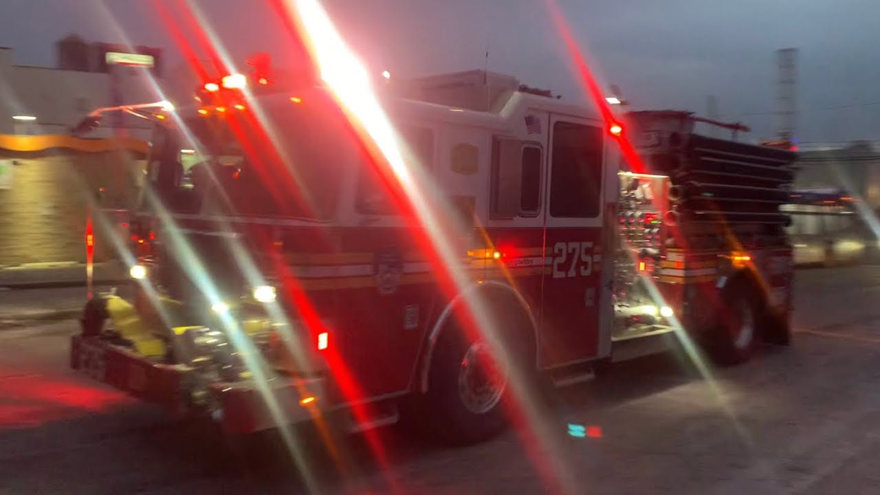 **Urgent Response + Airhorn!** FDNY Engine 275 Hauling Ass to a ...