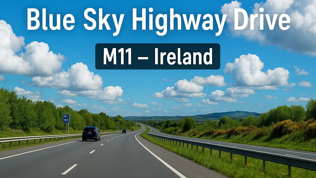 4K Scenic Drive – M11 Motorway, Ireland | Open Road with Cinematic Sky ...