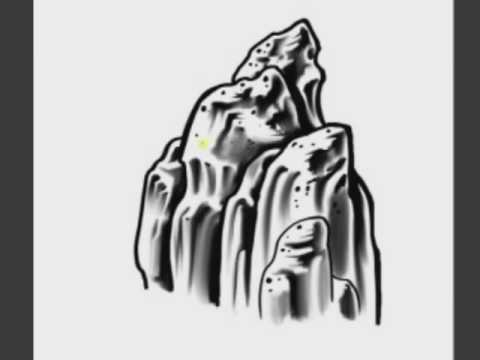 Clip Studio Paint - Japanese rock painting - YouTube