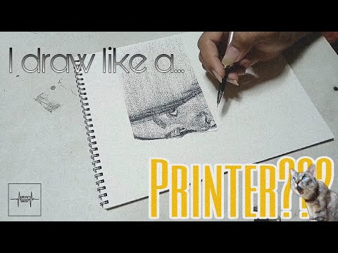 How to draw like a Printer Machine feat. 'Nadine Lustre' | Pointillism ...