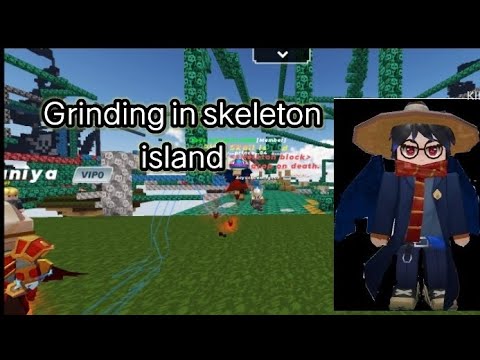 Grinding in skeleton island for skeleton armour in sky block 😷 ...