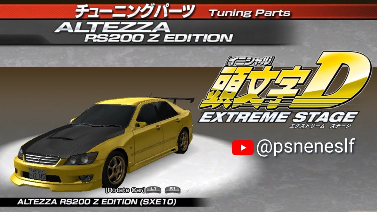 Initial D Extreme Stage PS3 | DLC Toyota Altezza RS200 Z Edition - YouTube