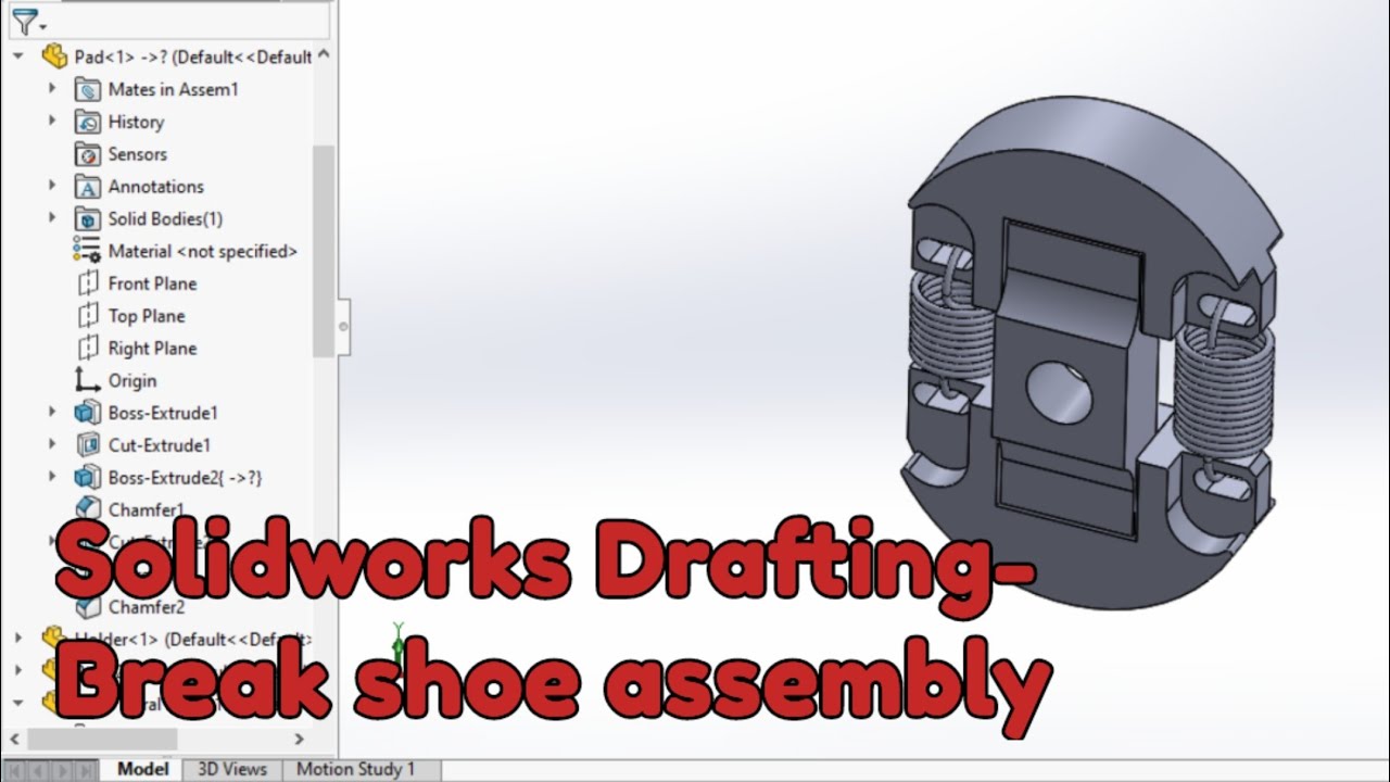 Solidworks drafting - break show assembly - YouTube