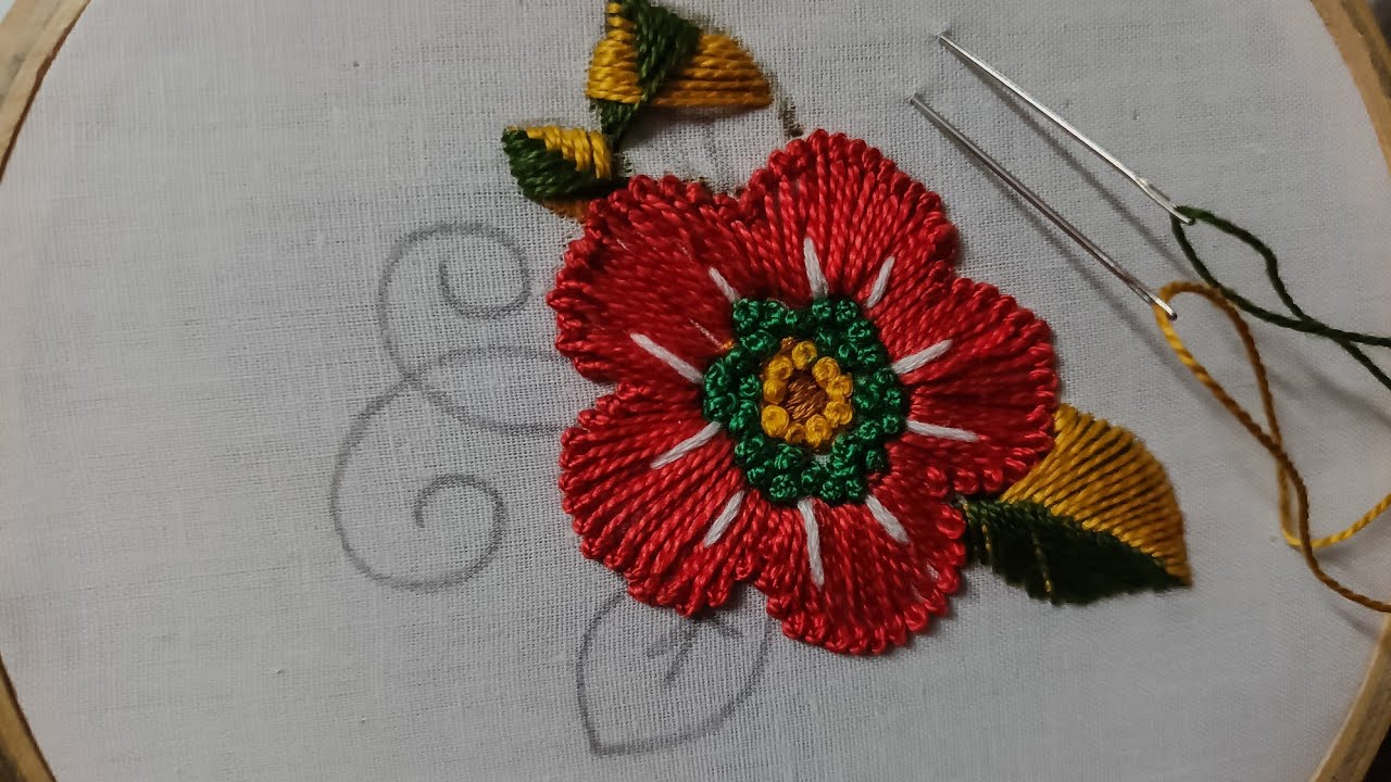 Creative Thread Work | Embroidery Design For Beginners | Couching ...