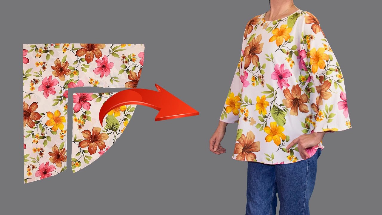 How cleverly to sew a blouse in 15 minutes just like from the shop ...