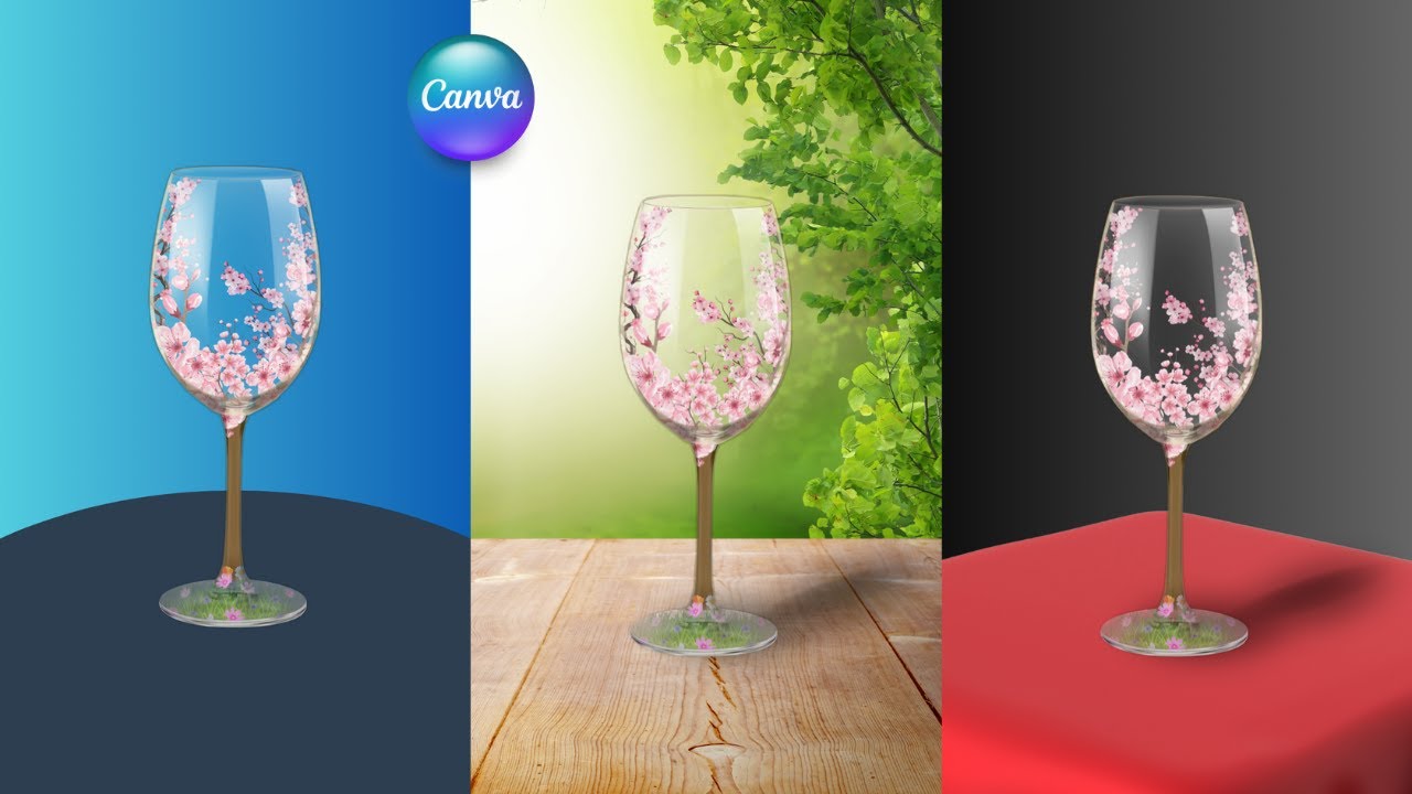 Transparent Paint Glass Effect | Canva Tutorial Digital Art - YouTube