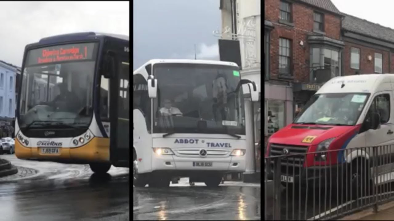 Buses/coaches & mini buses in Stratford-upon-avon 10/08/2018 - YouTube