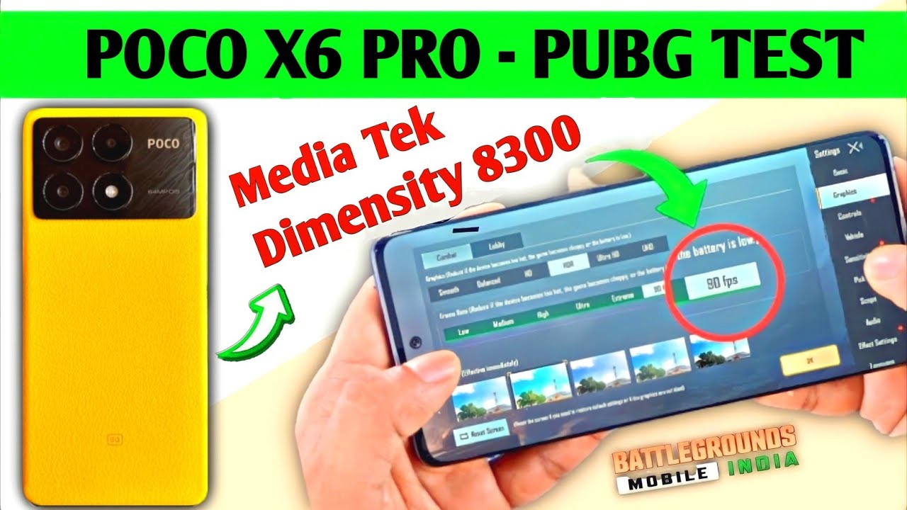 Poco X6 Pro Pubg Test | Poco X6 Pro Pubg Graphics Test | Poco X6 Pro ...