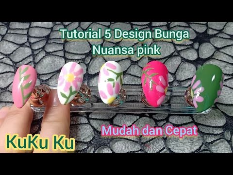 Tutorial 5 Design Bunga Nuansa Pink (mudah dan cepat) - YouTube