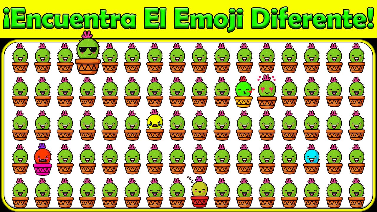 Encuentra El Emoji Diferente | JUEGO #327 | Prueba de rompecabezas de ...